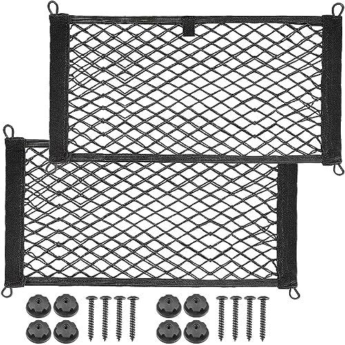 BetterJonny 2pcs Car Mesh Cargo Net, 25X55cm Cargo Nylon Net Double ...