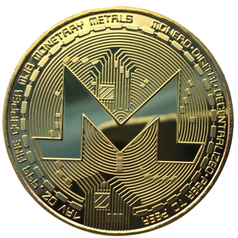 Buy Craftbia® Monero Coin Made of Real Metal Gold Plated Crypto Coin ...