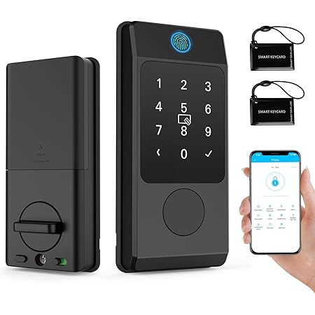 WiFi & Bluetooth Smart Lock, Keyless Entry Door Lock with Touchscreen ...