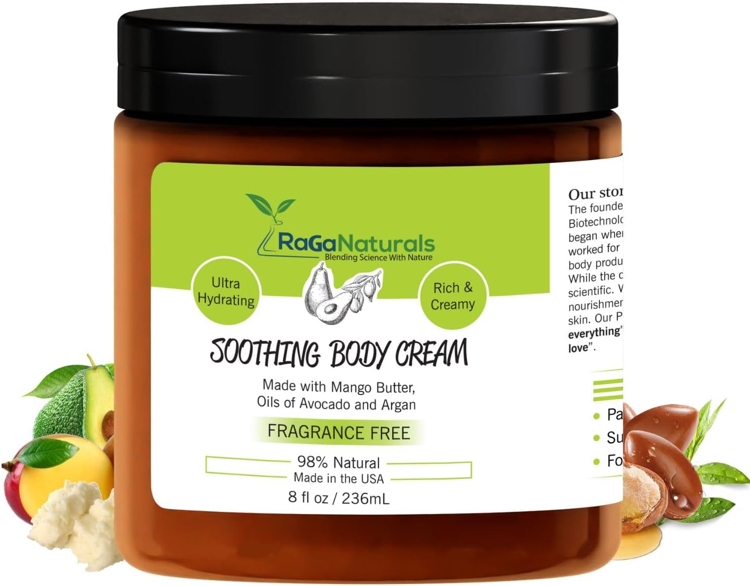 Amazon.com : Creamy Crack All Natural Body Cream, Fragrance Free, 6 ...