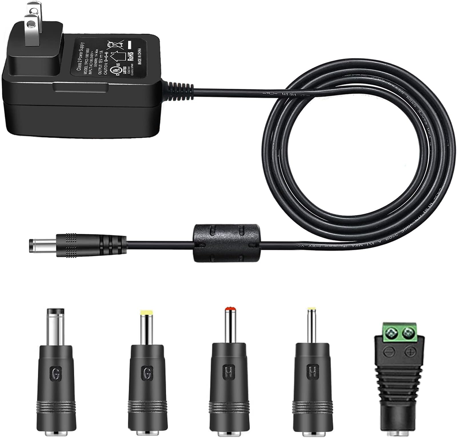 Amazon.com: 12V 1.5A DC Power Supply AC 100-240V to DC 12Volt 1500mA 1A ...