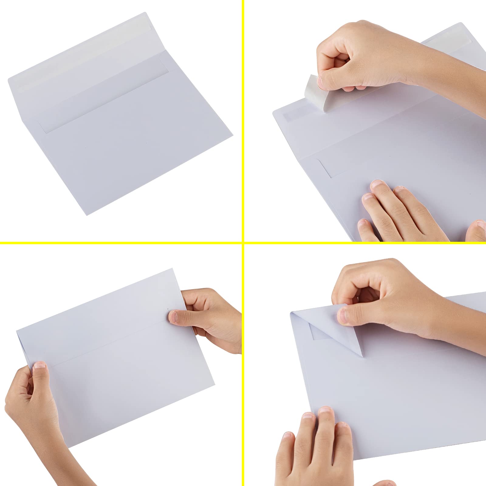 Snapklik.com : 50 Pack White Envelopes, 5 X 7 Inch Envelopes,A7 ...