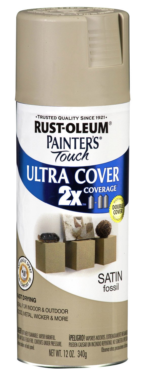 Painter's Touch® 2X™ 12 Oz Fossil Cover Spray Paint Satin [Set of 6 ...
