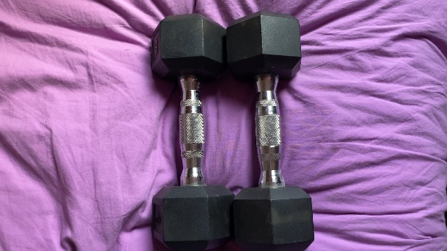 Watch Sturdy Eight Pound Dumbbells! Gets The Job Done! on Amazon Live