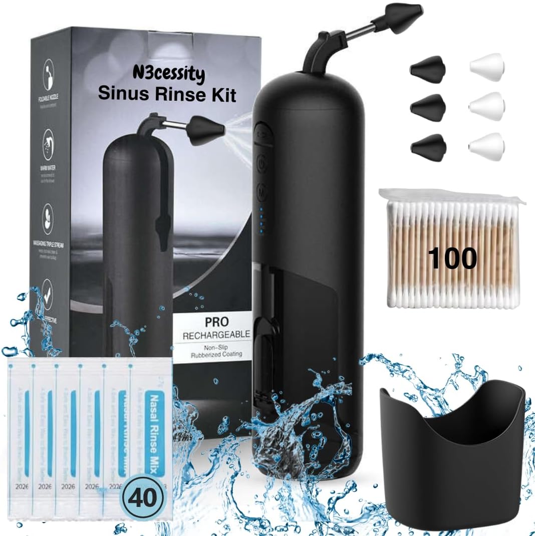 Sinus Cleaner Machine, Cordless Nasal Rinse Machine for Sinus Relief ...