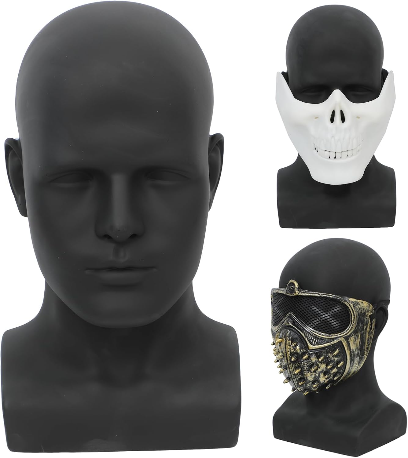 Amazon.com: AMLUCKS Male Mannequin Head Professional PVC Manikin Head ...