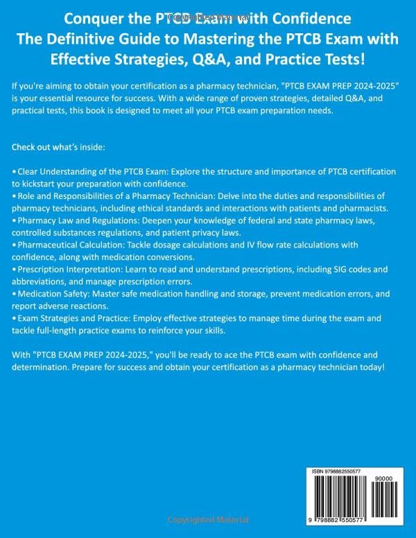 Snapklik.com : PTCB Exam Prep 2024-2025: Pharmacy Technician Mastery ...