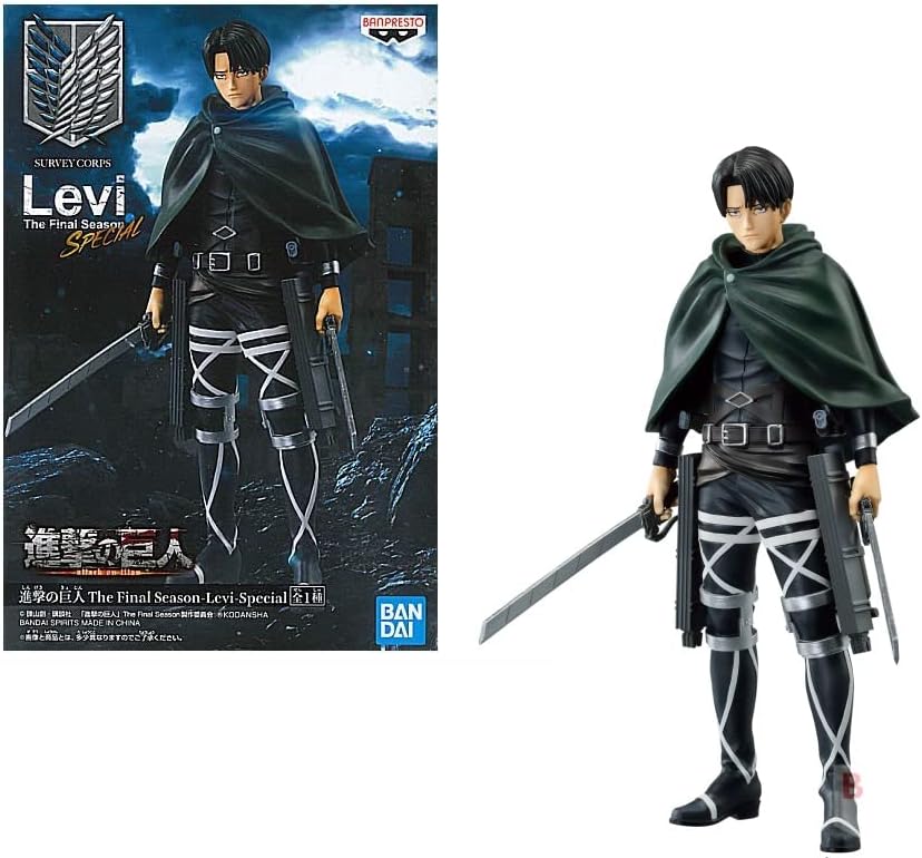 Amazon.com: Banpresto Attack On Titan Levi Figure Statue Survey Corps ...