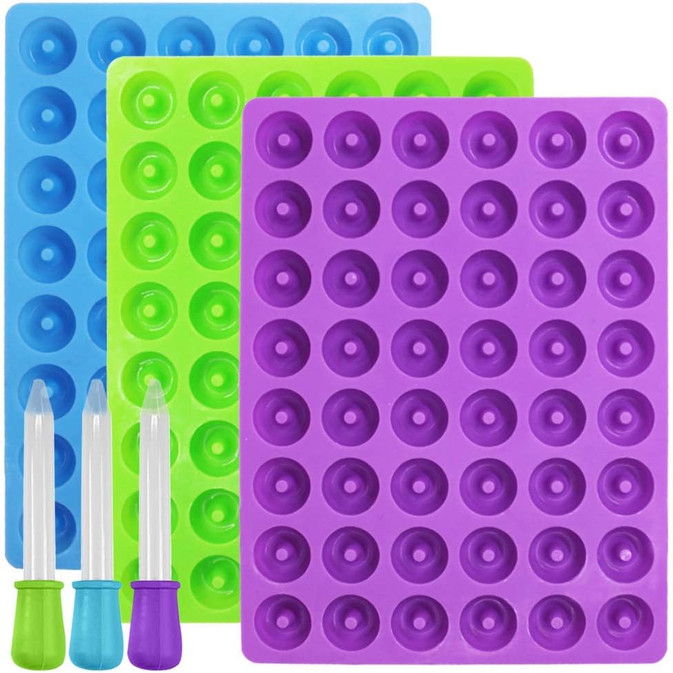 Amazon.com: 3 Pack Dount Gummy Candy Mold Silicone,YuCool Mini Donut ...