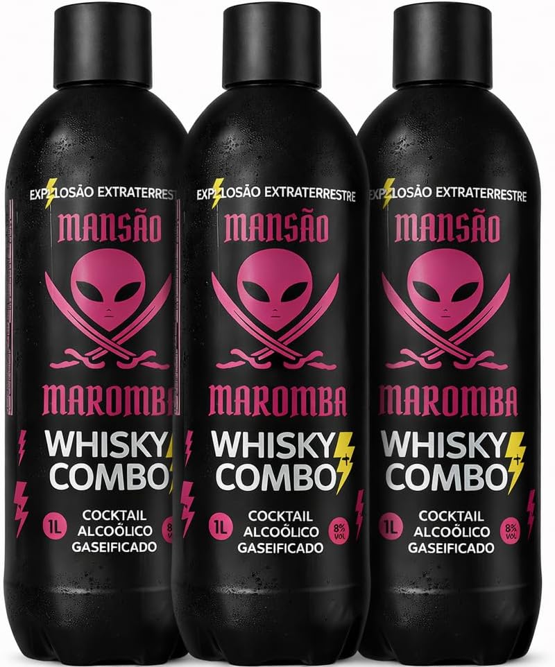 Kit com 3 Garrafas Whisky Combo Sabor Energético Mansão Maromba ...