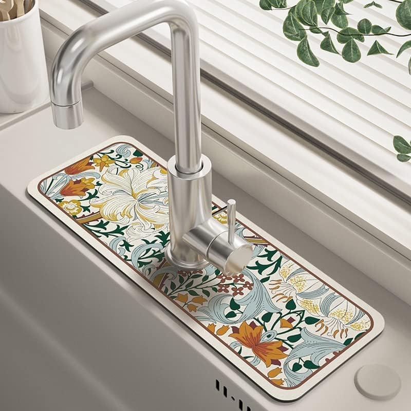 Amazon.com: Fantasy Style Faucet Draining Mat, Self Absorbent Draining ...