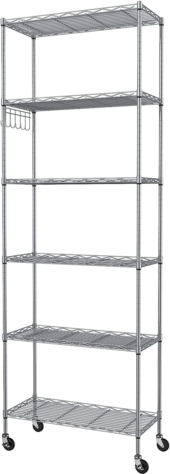 Amazon.com: Dkeli Storage Shelves 6 Tier Heavy Duty NSF Metal Shelving ...