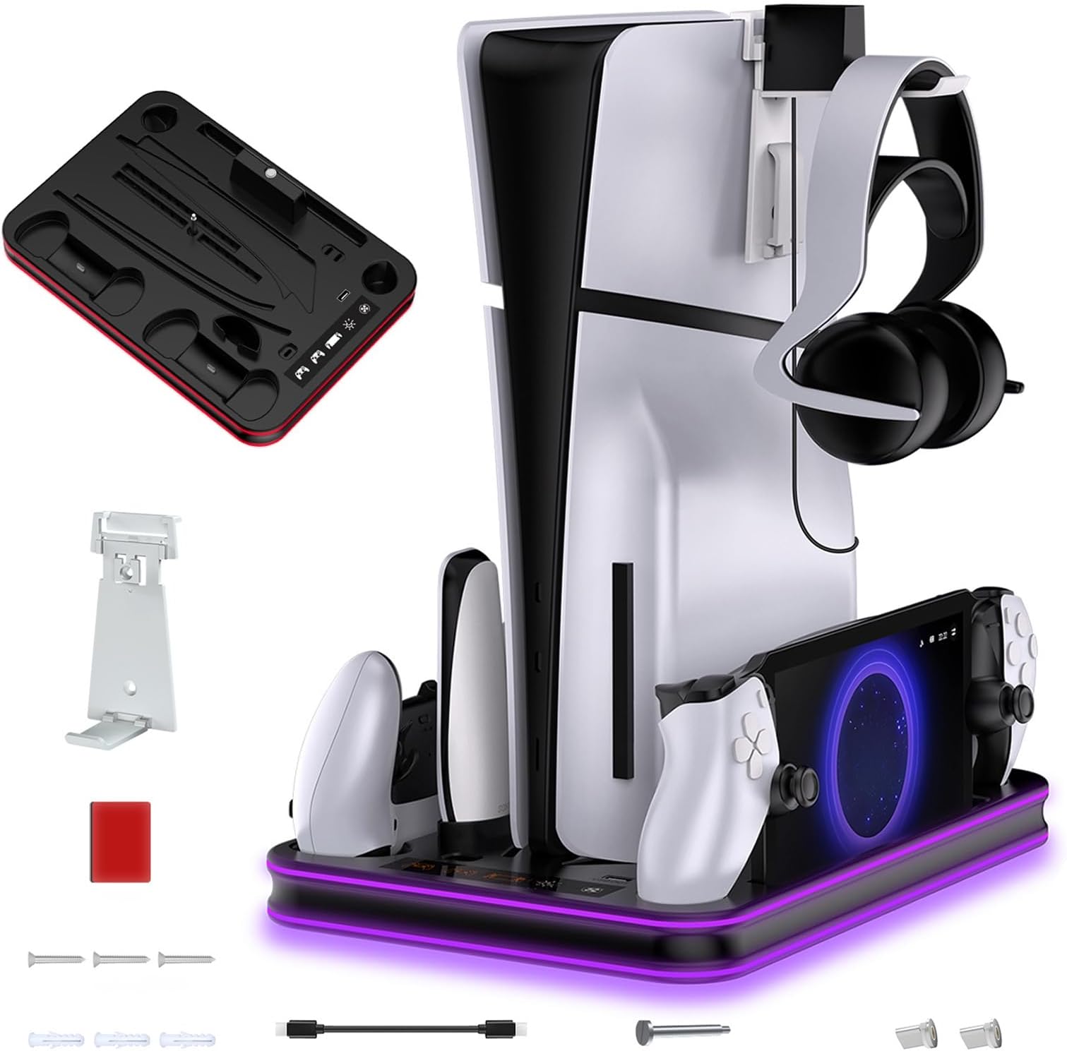 Amazon.co.jp: PS5/新型 PS5 Slim 縦置き 冷却 スタンド 【新旧型PS5両対応 PS5 Pro非対応 ...