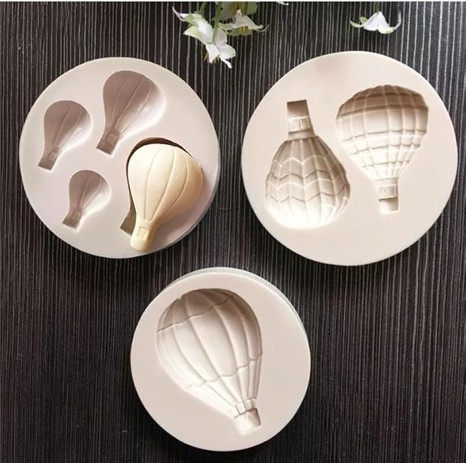 Amazon.com: Tiuyzsle 3pcs/Set Hot Air Balloon Silicone Mold Fondant ...