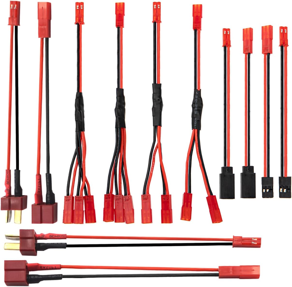 Amazon.com: JST Plug Y Splitter,JST to JR Male Female Wire JST Y ...