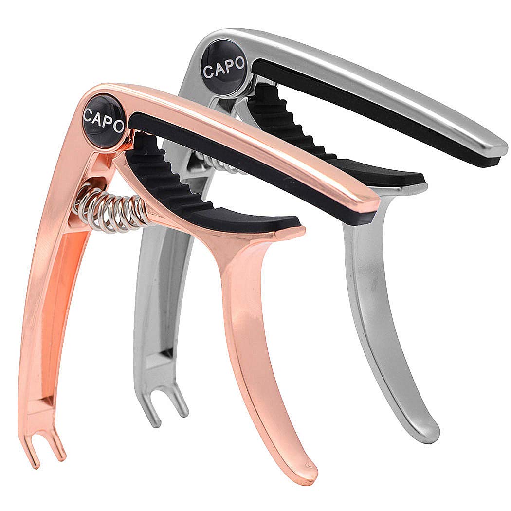 Capo,Guitar Capo,2 Pack Capo silver and Rose Gold capo Professional ...