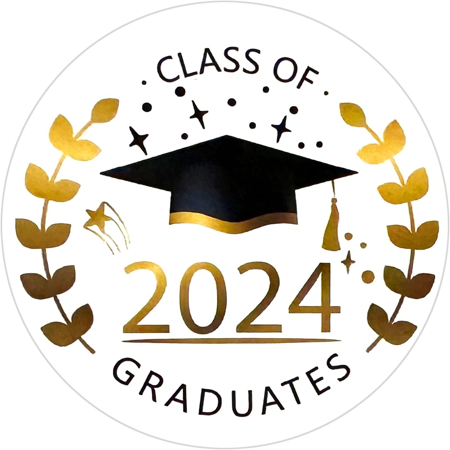 Amazon.com : Blue Black Graduation Thank You Stickers, Congrats Grad ...