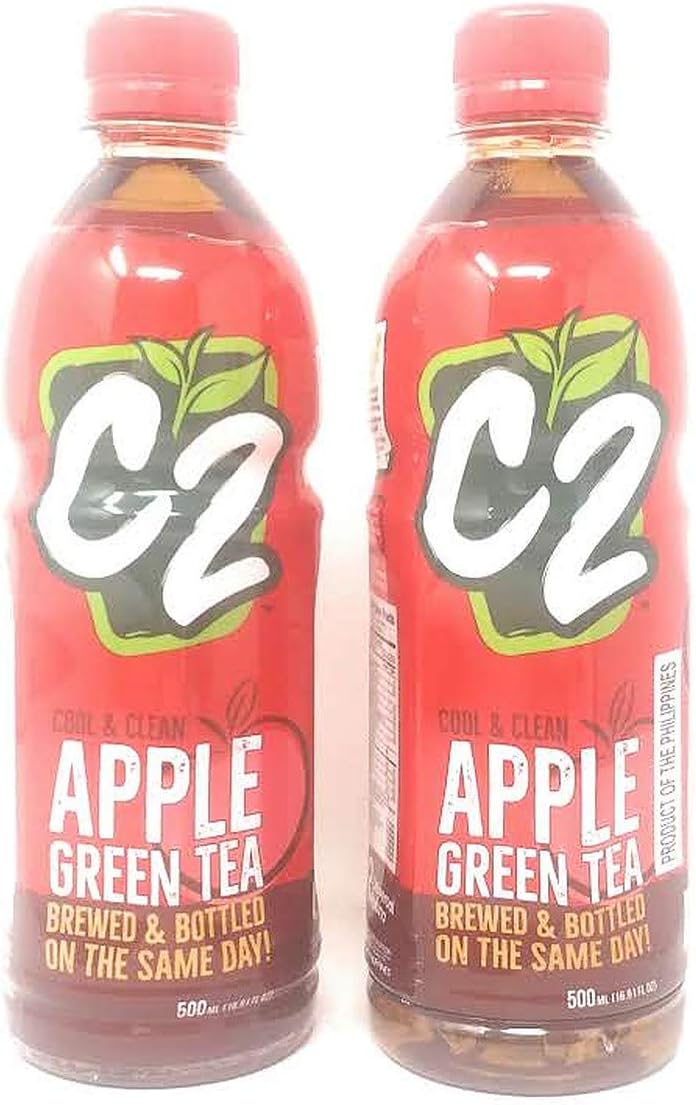 Amazon.com : C2 Apple Green Tea 500ml, 2 Pack : Grocery & Gourmet Food