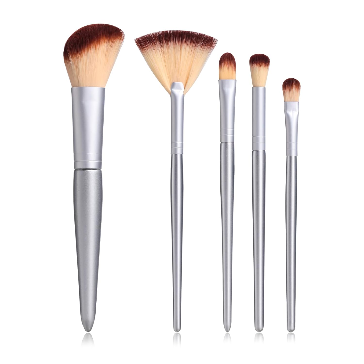 Amazon.com: BS-MALL Makeup Brushes 5 Pcs Silver : Beauty & Personal Care