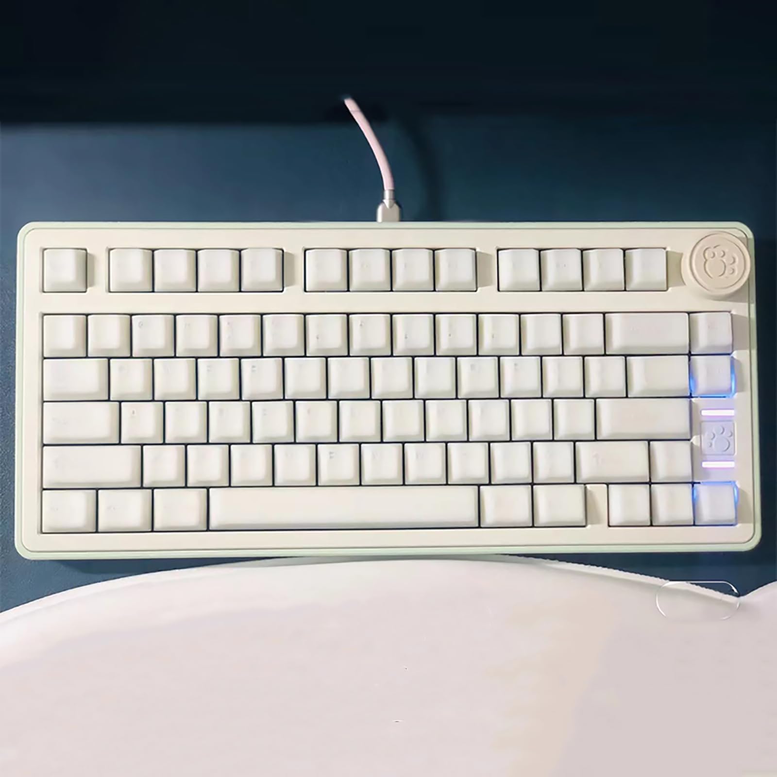 Amazon.com: 114 Keys White Jade Keycaps PBT Doubleshot Cherry Profile ...
