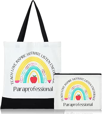 Amazon.com: Paterr 2 Pcs Paraprofessional Gifts Survival Kit Tote Bag ...