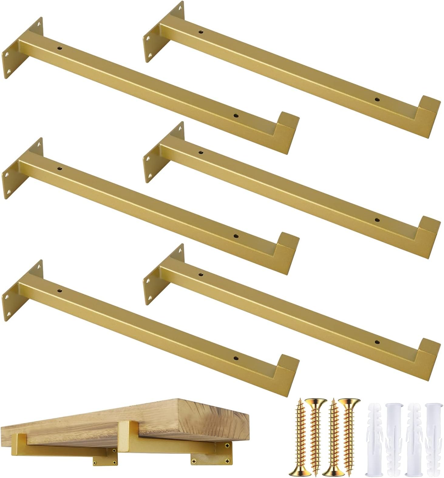 Amazon.com: Adjustable Wood/Glass Shelf Bracket, Tiberham Zinc Alloy ...