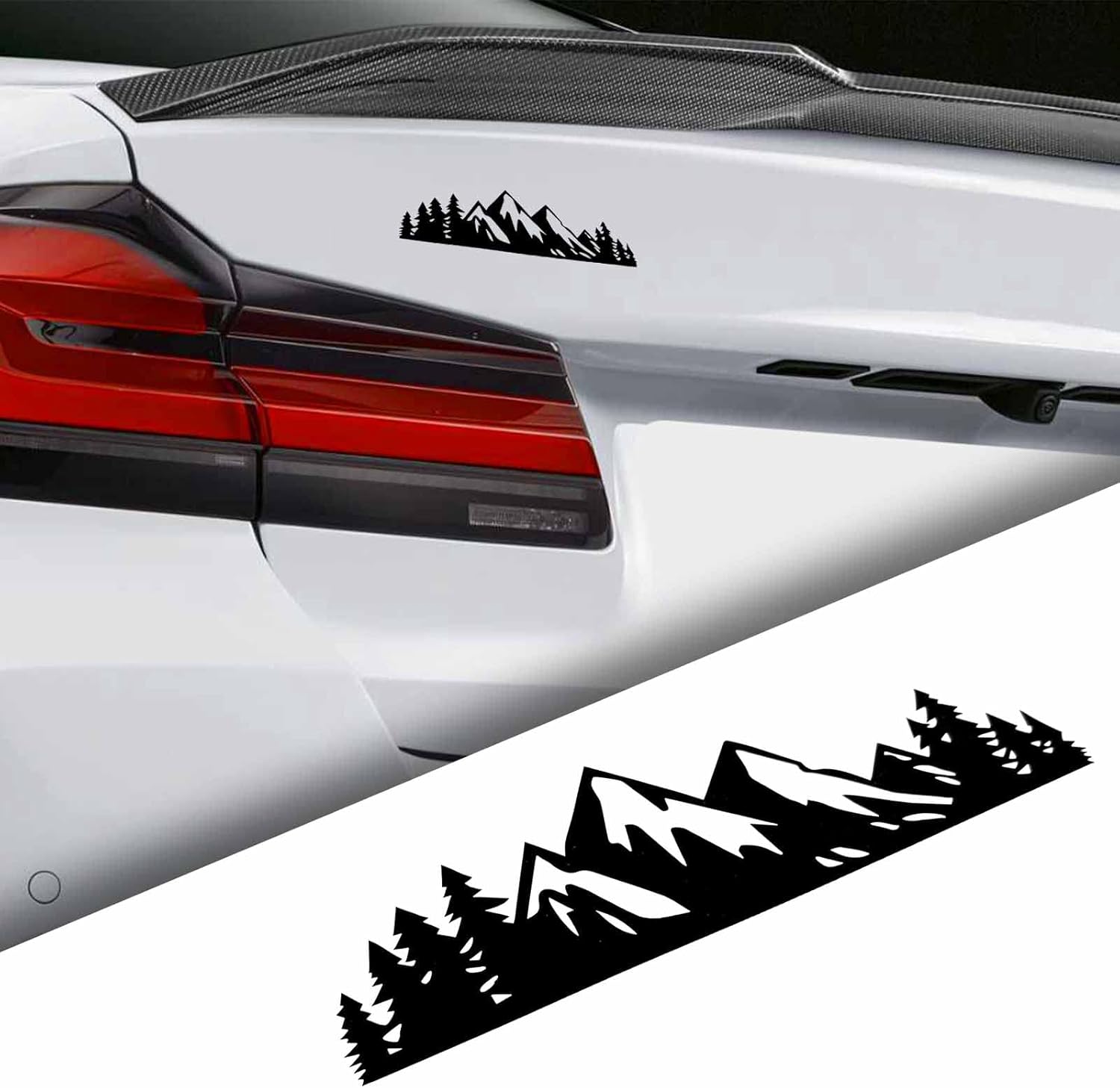 Amazon.com: BEYPOVK Snow Mountain Tree Stickers, 7 inch Vinyl Mountains ...