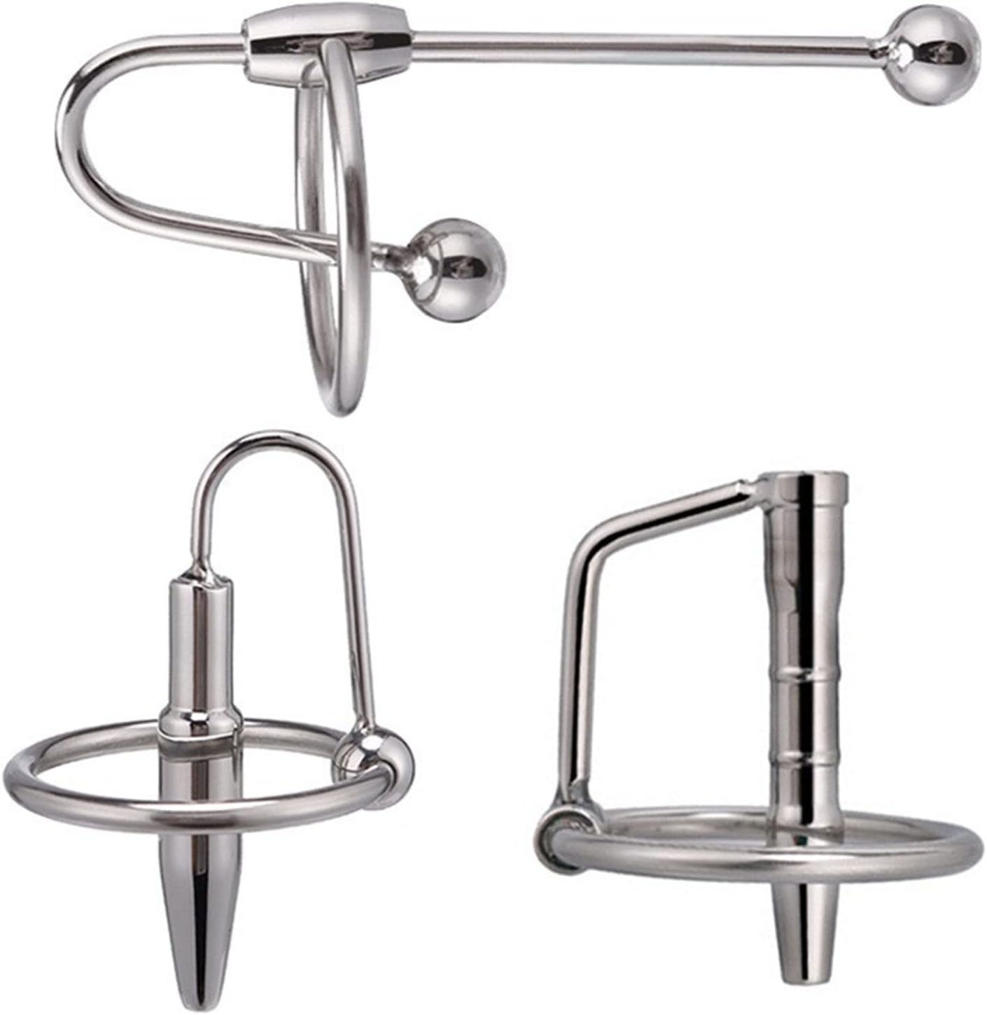 Amazon.com: Male Metal Urethral Sounding Penis Plug Set 3PCS Urethral ...