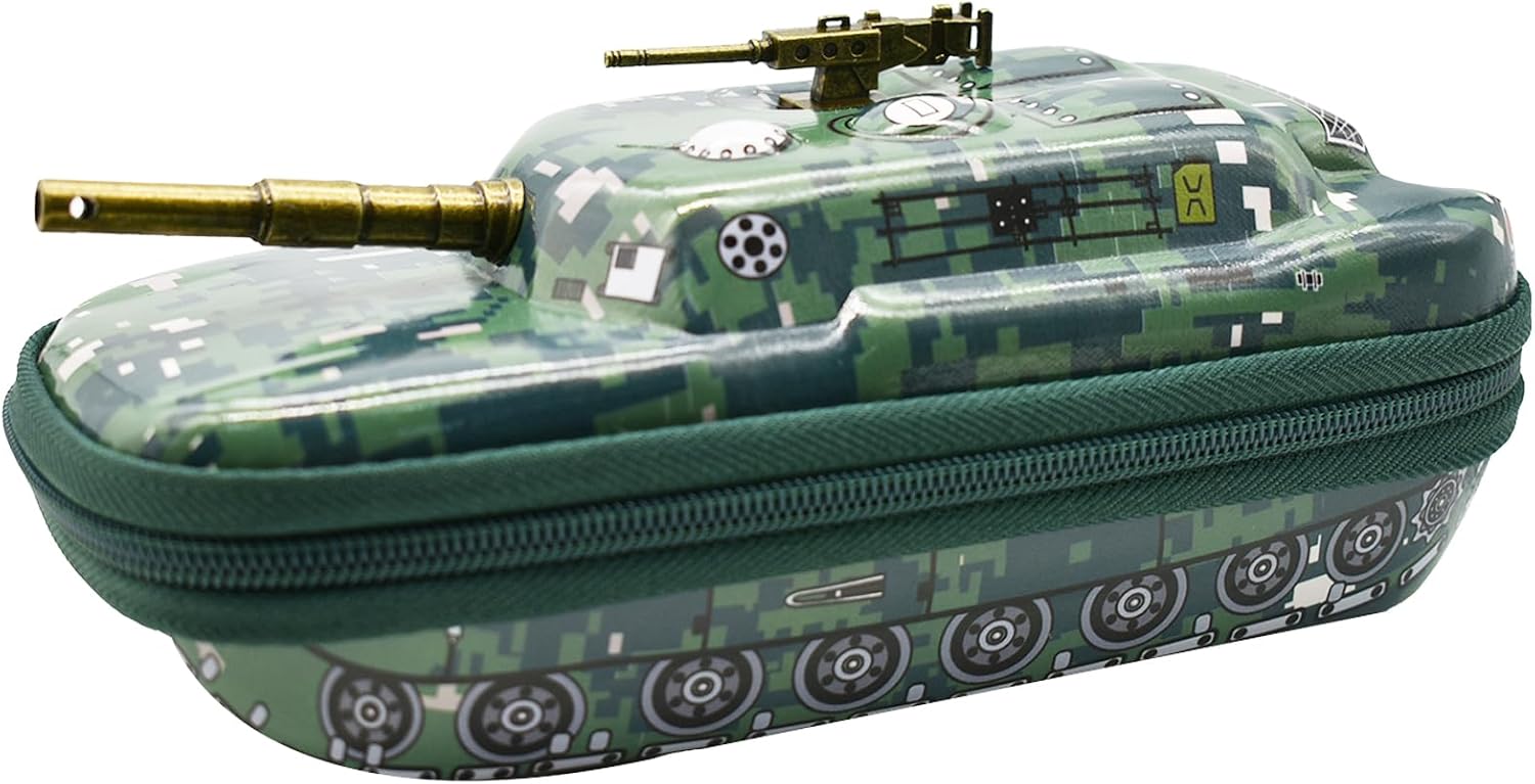 Amazon.com: Maydahui Camo Pencil Case Large Capacity Tank Shape Pen ...