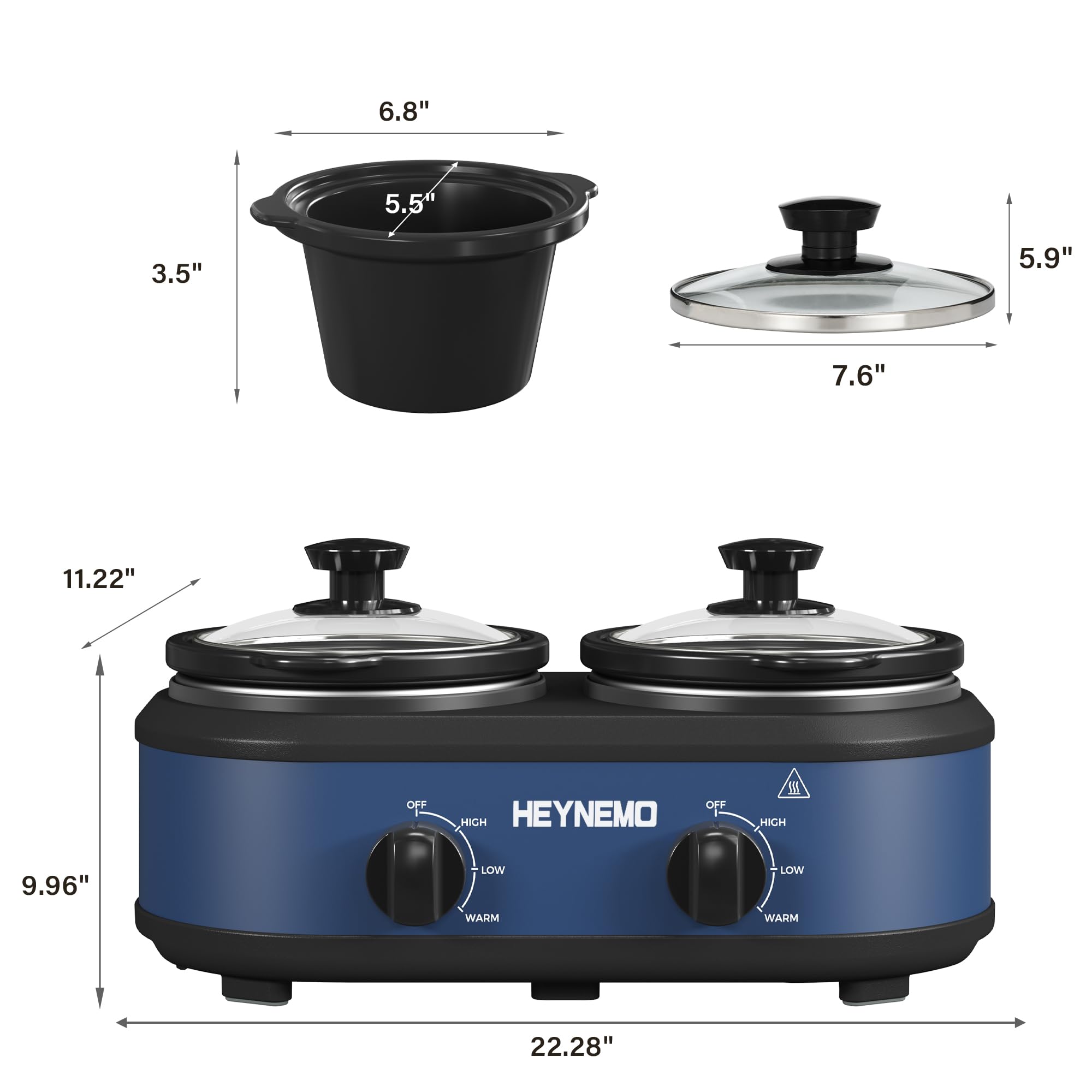 Snapklik.com : Double Slow Cooker, Buffet Servers And Warmers, Dual 2 ...