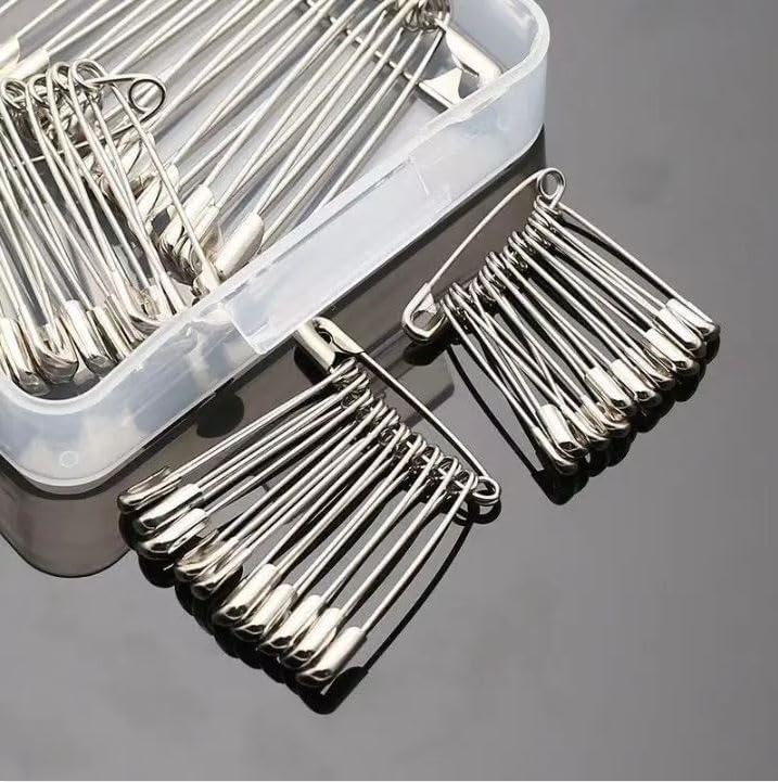 Safety Pins, Assorted 3 Sizes - Large, Medium and Small, 50 Pieces ...