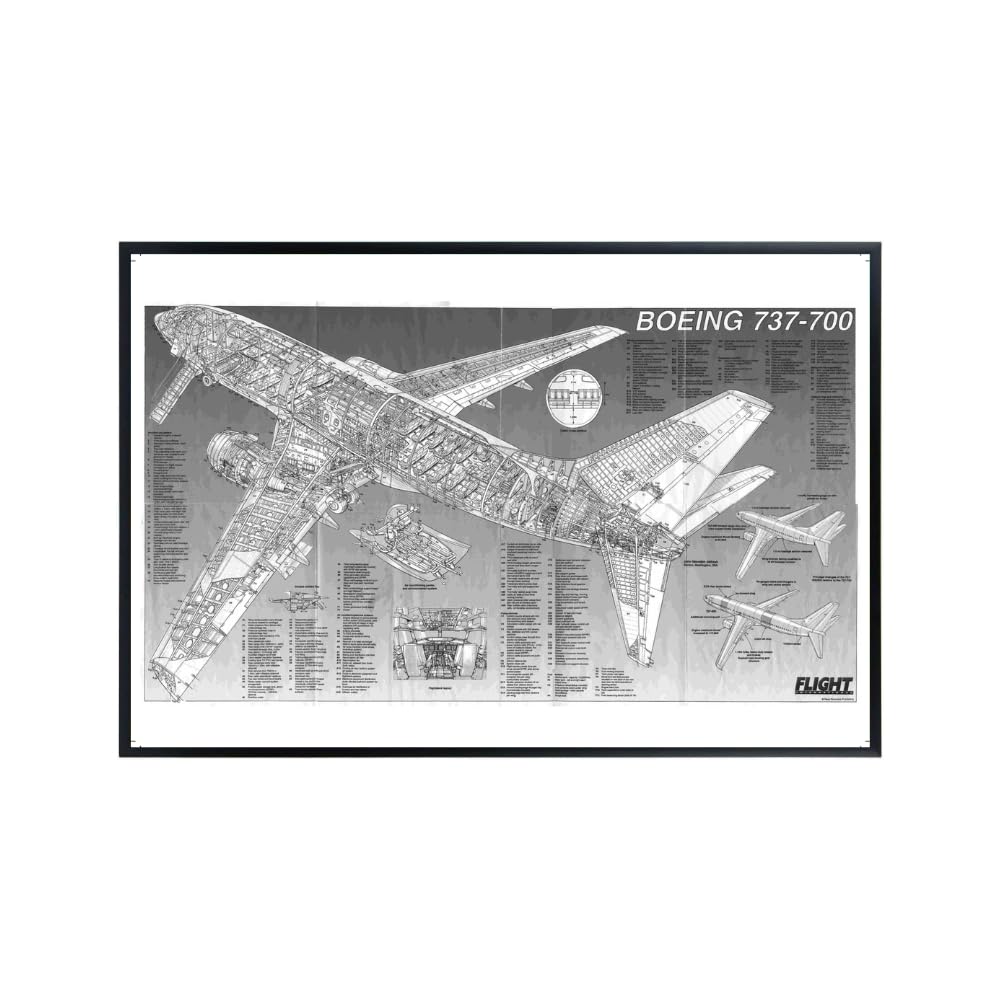 Amazon.com: Boeing 737 Poster - Airline Aviation Wall Art - Airplane ...