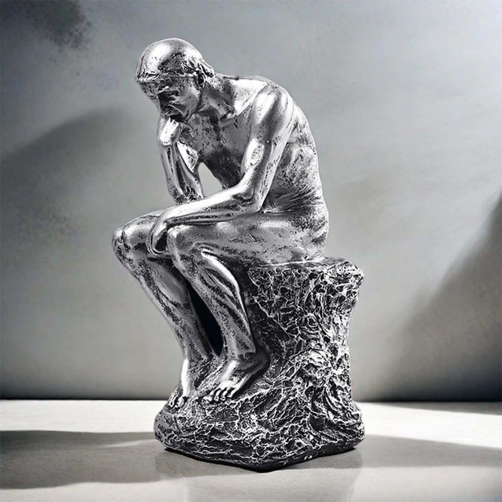 Amazon.com: SHTWX Resin The Thinker Thinking Man Statue Sculpture ...
