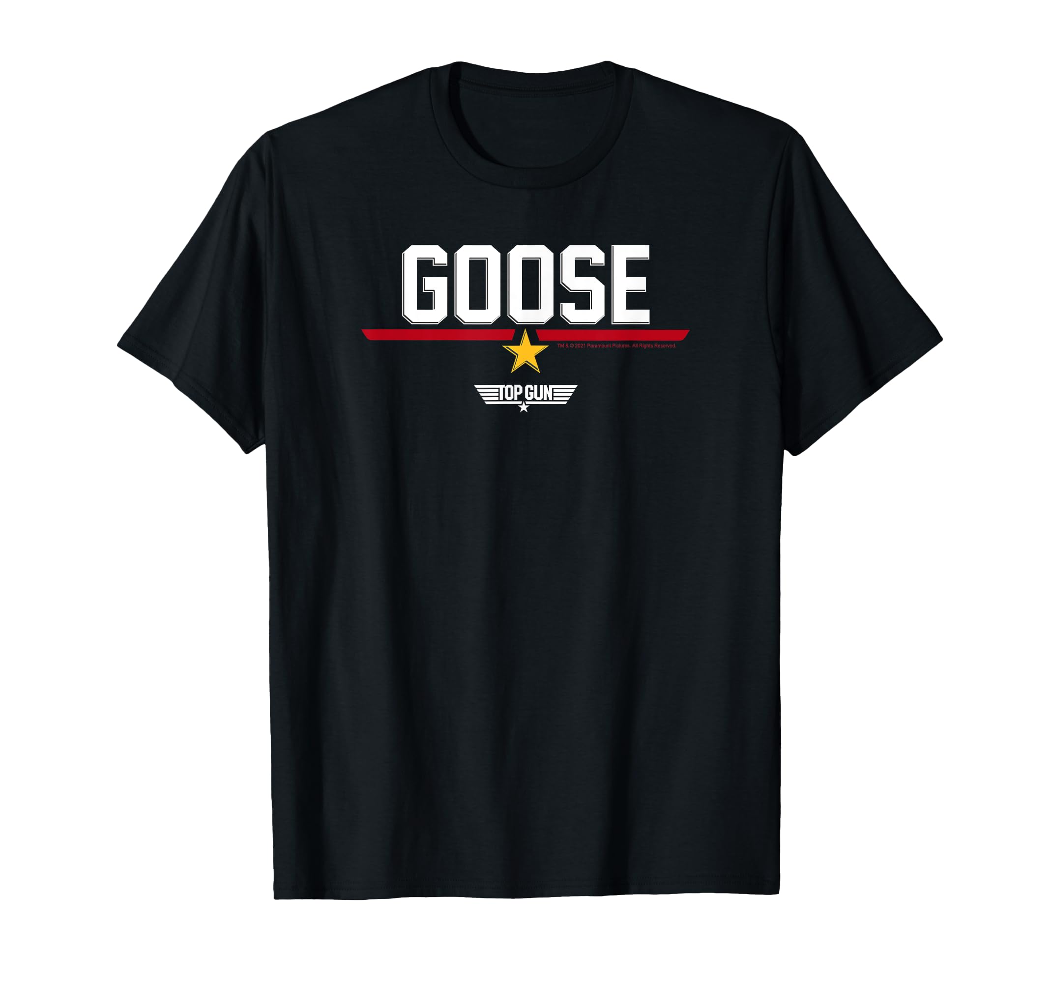 Amazon.com: Top Gun Goose Line Text Logo T-Shirt : Clothing, Shoes ...
