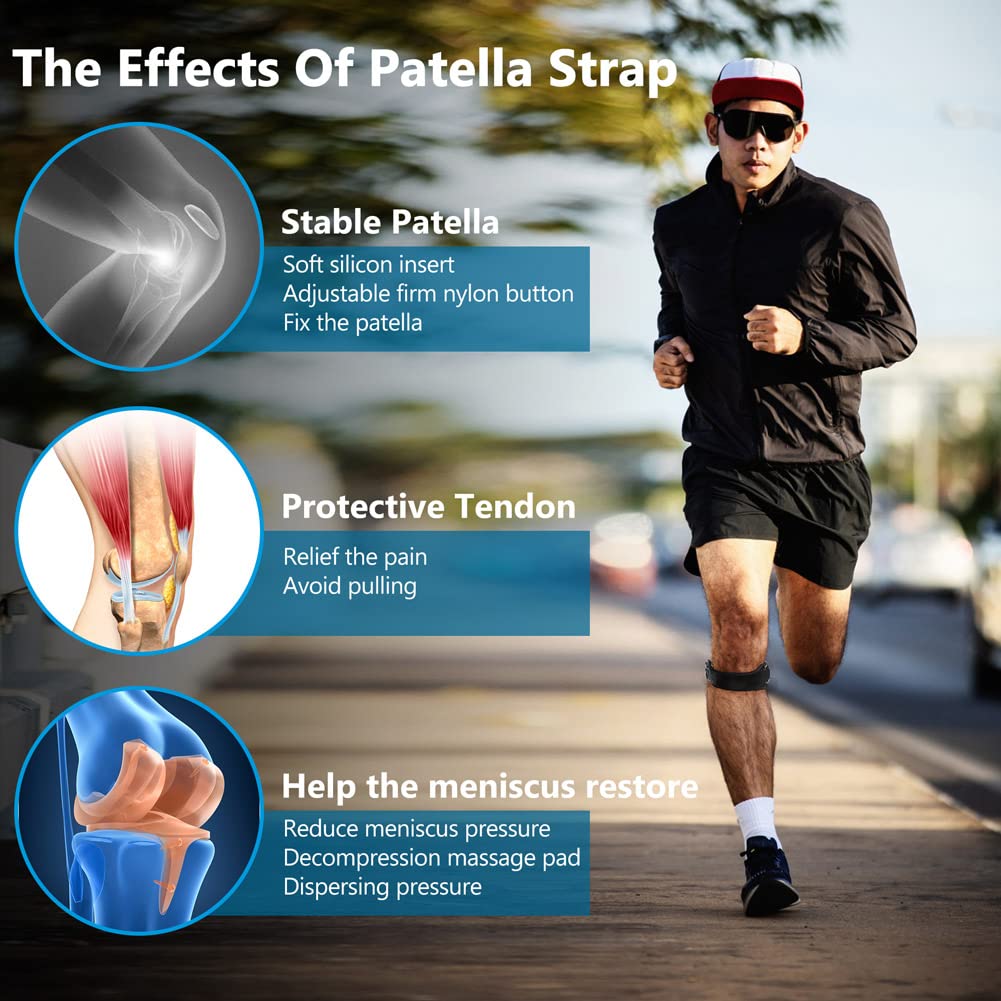 Snapklik.com : 3PCS Patella Knee Strap,Knee Pain Relief Support ...