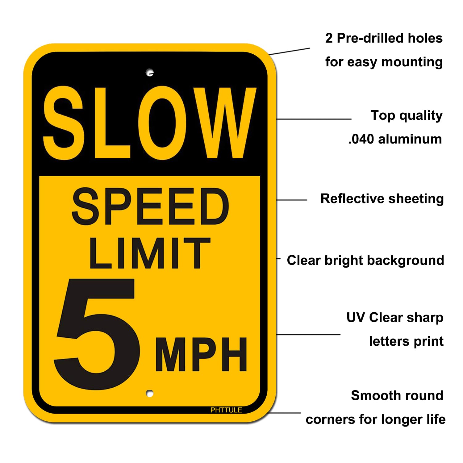 Frame Sign Graphic Sign Road Safety Speed Limit Reflective Aluminum ...