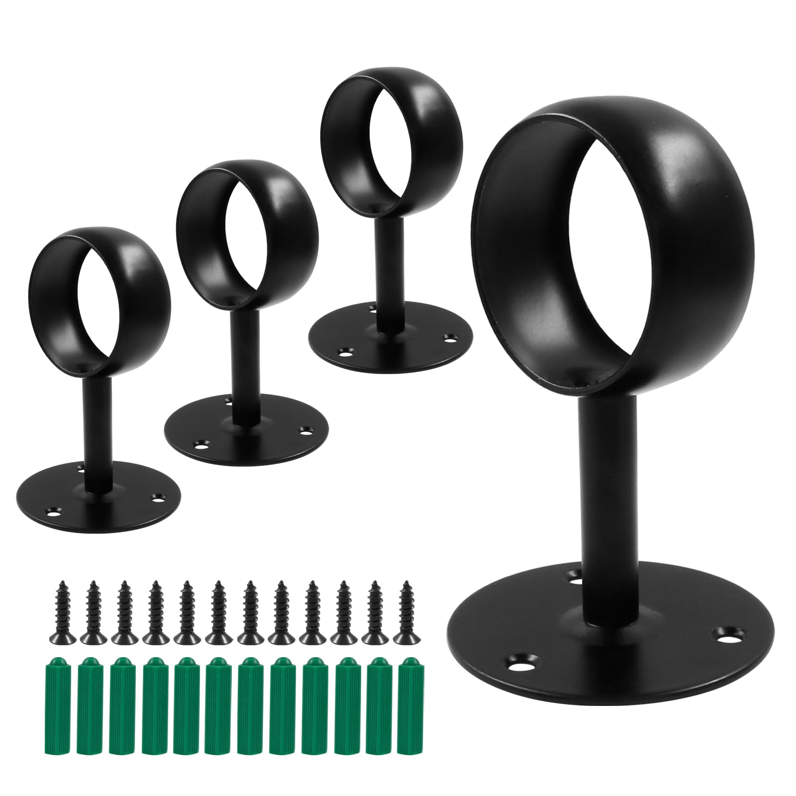 Amazon.com: Biaungdo 2 Inch Curtain Rod Ceiling-Mount Bracket ...