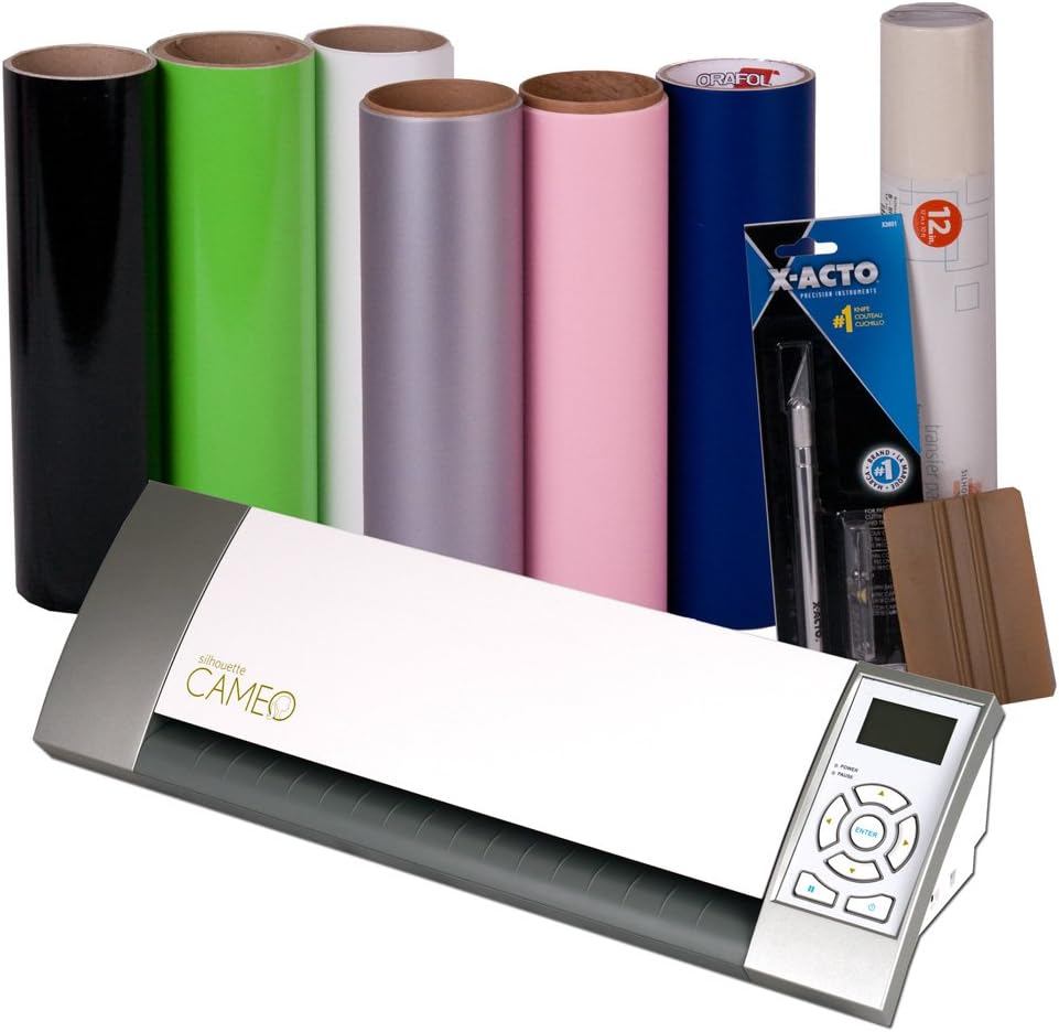 Amazon.com: Silhouette CAMEO Electronic Craft Cutter Deluxe Bundle ...