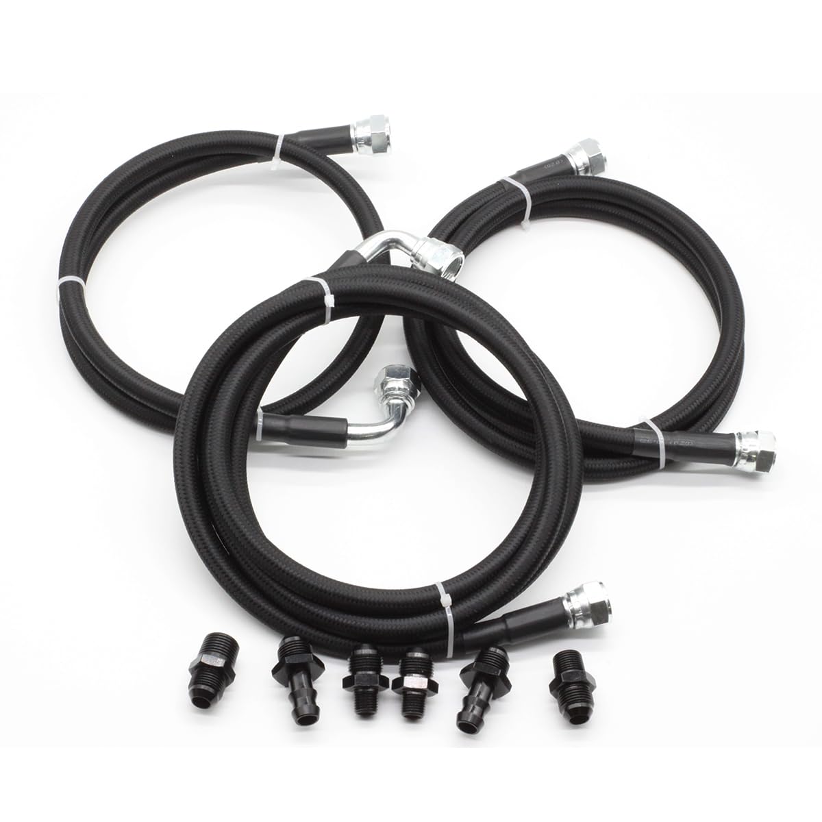 Snapklik.com : 47RE Transmission Cooler Lines Kit PTFE Braided Hose For ...