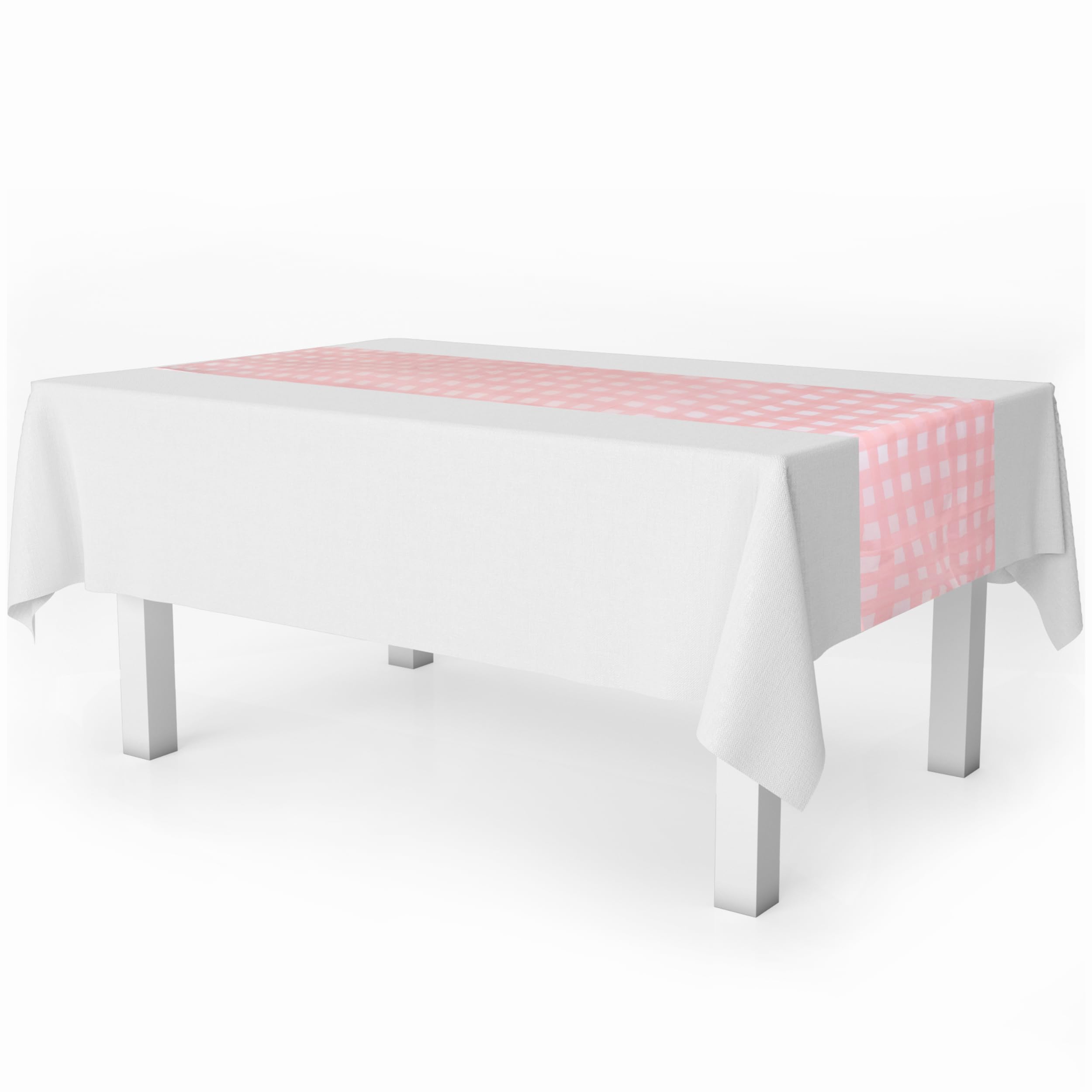 Amazon.com: Pink Checkered Gingham 12 Pack Premium Disposable Plastic ...