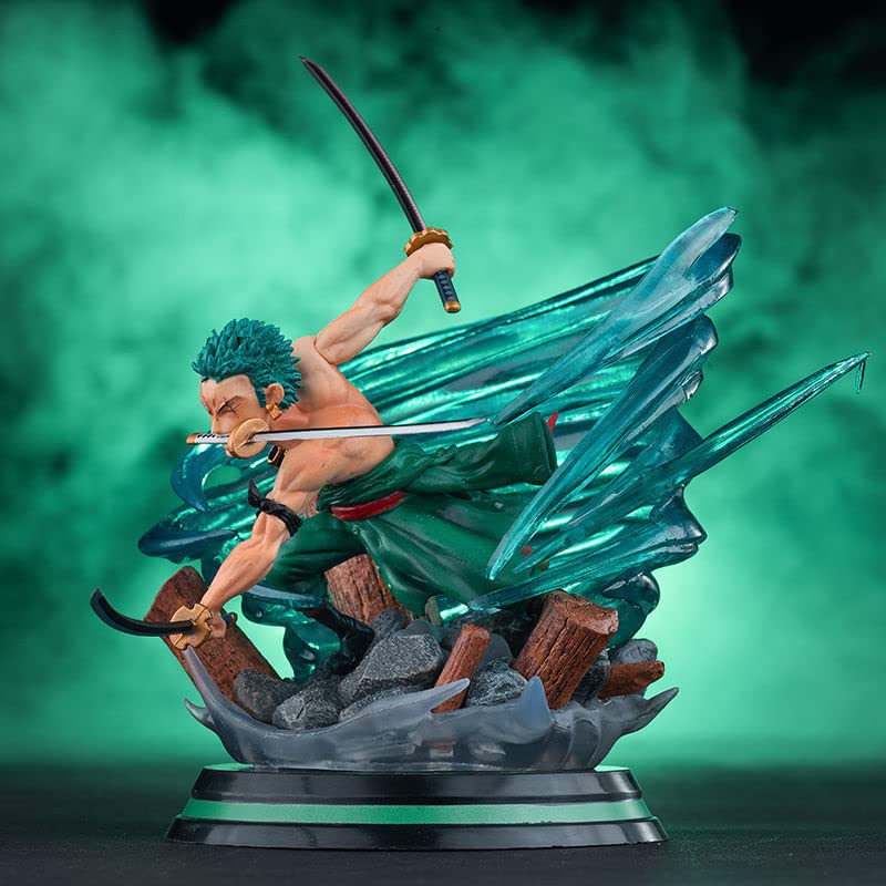 Buy One Piece Figures, Zoro Figurine Statue 13cm/5.1inch Q Version ...