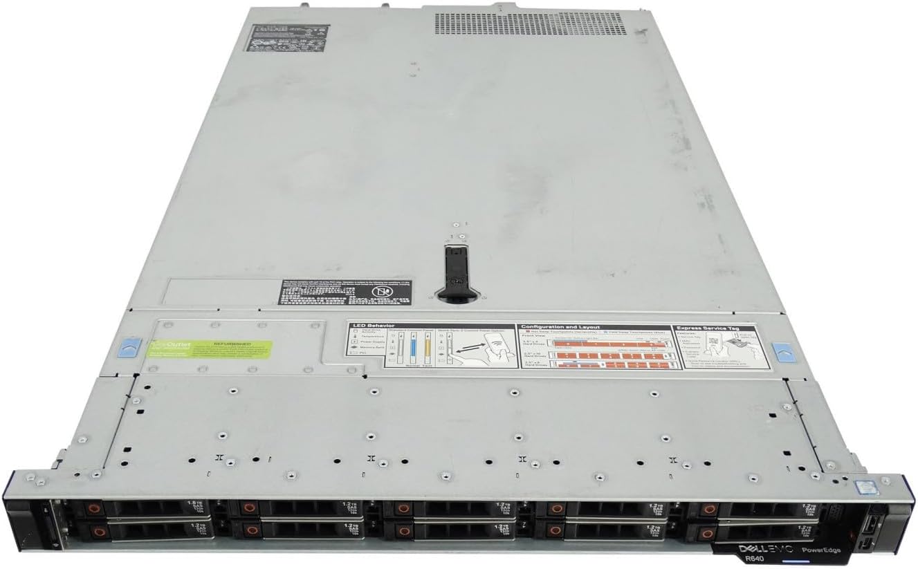 Amazon.com: Dell EMC PowerEdge R640 10x SFF, 2X Gold 6148 2.4GHz 20 ...