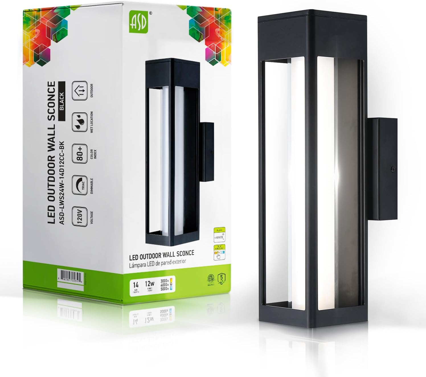 ASD LED 13 Inch Bubble Glass Wall Light Fixture | 12W 120V 500LM 3000K ...