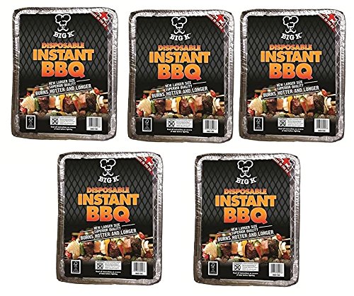 Buy Big K 5 x Barbecue Charcoal Grill Disposable Large Size FSC ...