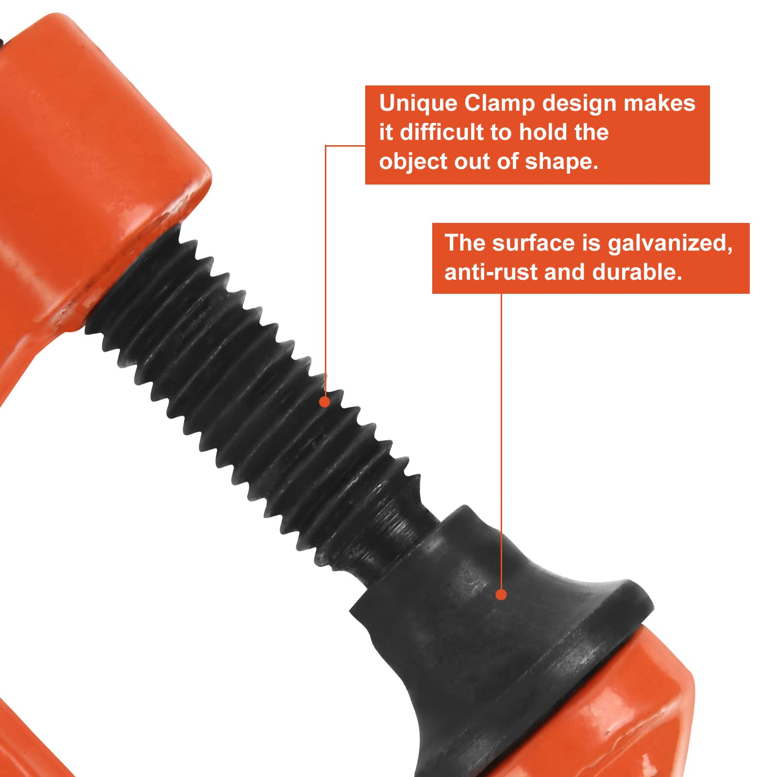 Snapklik.com : Abuff 1 Inch C-Clamp Set, 12-Pack Iron C Clamp Heavy ...