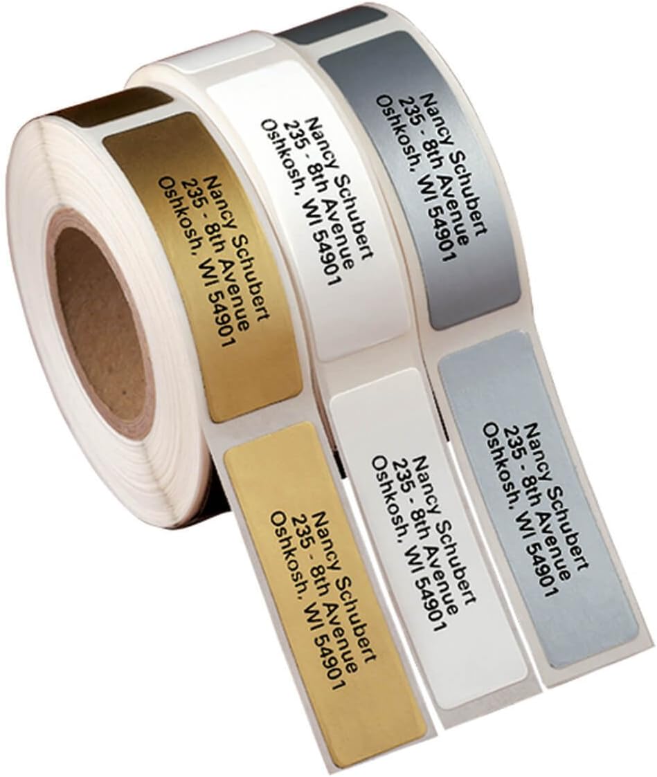 Amazon.com : Personalized Self-Stick Address Labels 200 - Gold : Office ...
