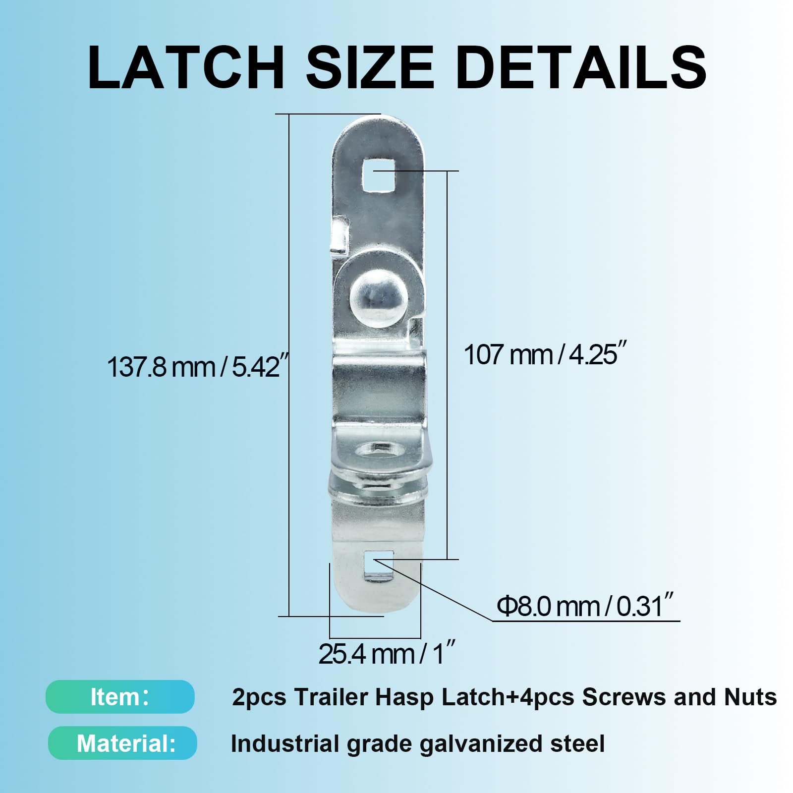 Snapklik.com : EJYTRVT Heavy Duty Cargo Trailer Door Latch 2 Pack ...