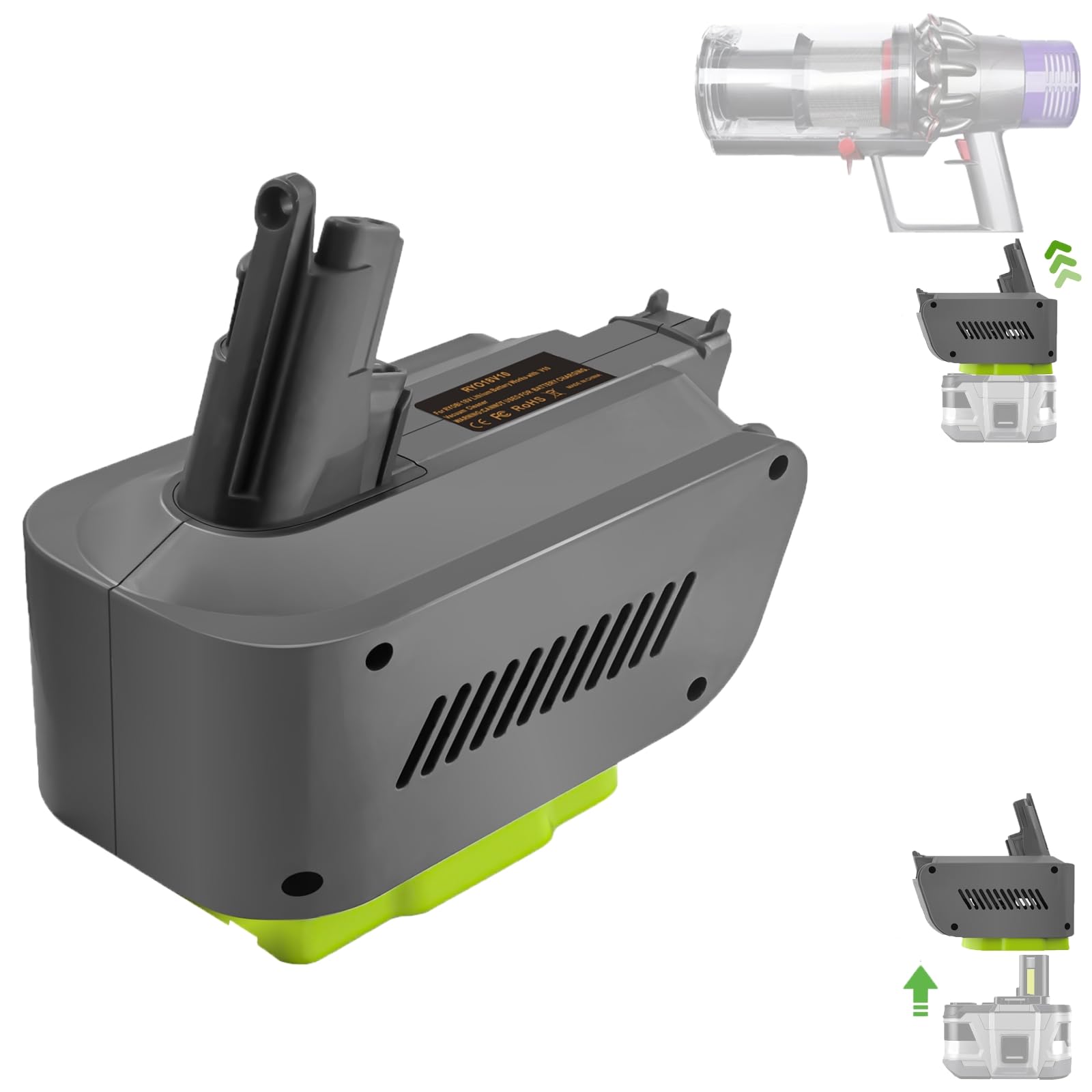 Amazon.com - YMWLKJ for Dyson V10 Vacuums Battery Adapter, Converter ...