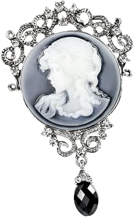 SAFIGLE 2pcs Beauty Portrait Brooch Scarf Lapel Pin Costume Jewelry ...