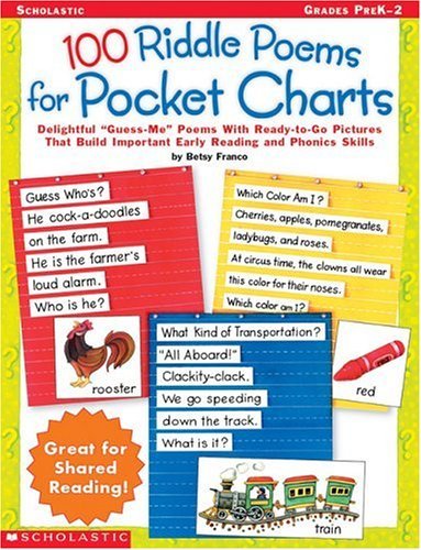 Amazon.com: 100 Riddle Poems For Pocket Charts: Delightful Guess-Me ...
